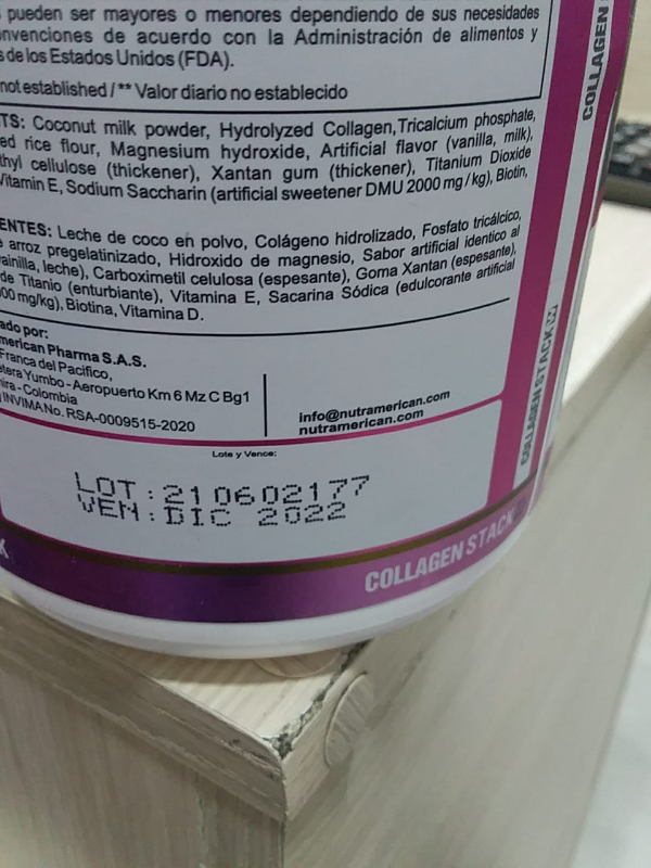 COLLAGEN STACK vainilla 1.29 Lb (585g)