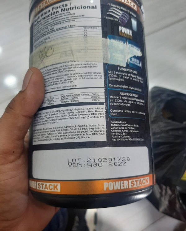 POWER STACK mora azul 1 Lb (454g)