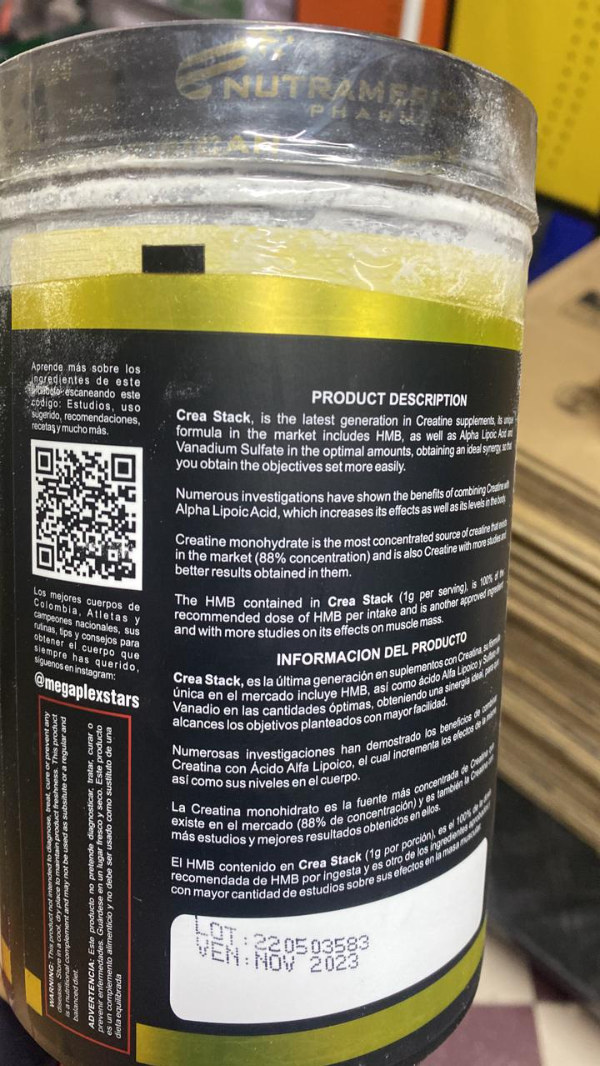 CREA STACK frutos rojos 1.3 Lb (600g)