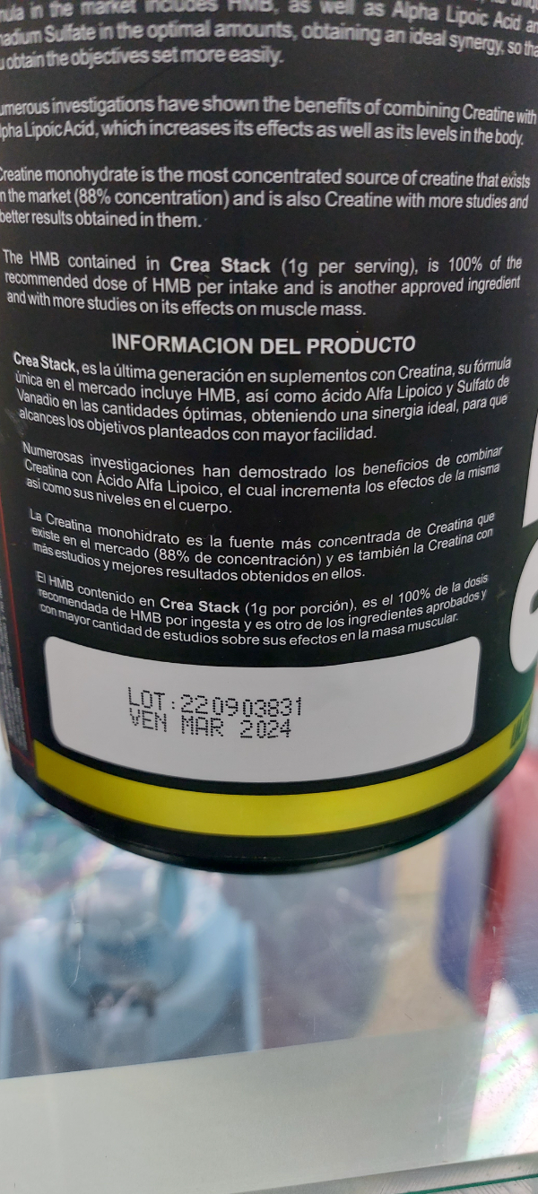 CREA STACK frutos rojos 1.3 Lb (600g)