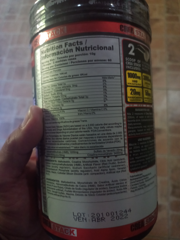 CREA STACK frutos rojos 1.3 Lb (600g)