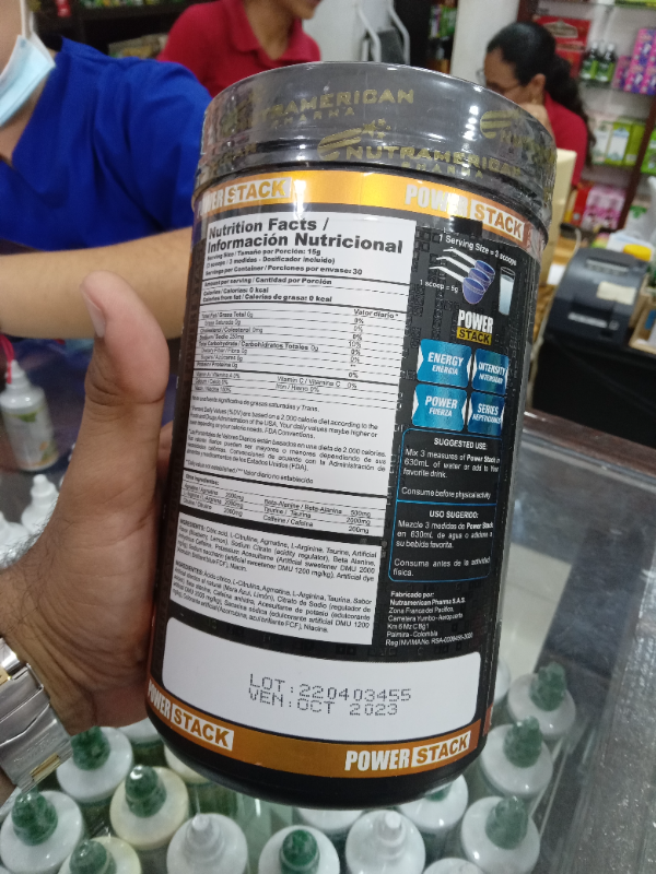 POWER STACK mora azul 1 Lb (454g)