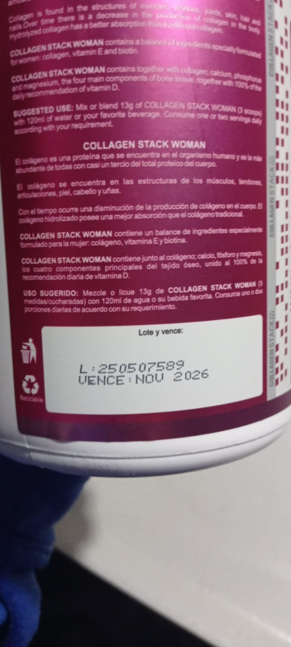 COLLAGEN STACK vainilla 1.29 Lb (585g)